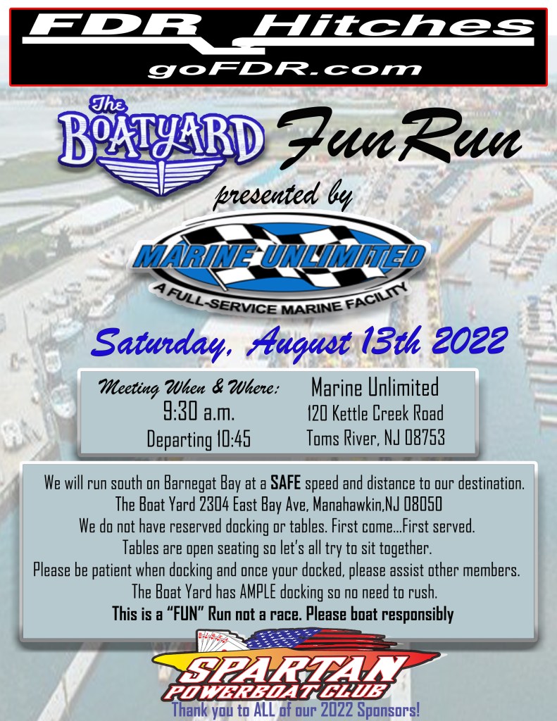 2022 The Boatyard Fun Run – SPARTAN POWERBOAT CLUB